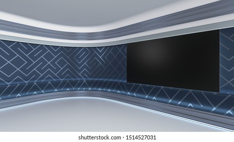 Virtual Studio Background 3d Illustration Stock Illustration 1514527016 ...