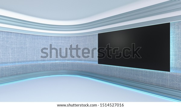 Virtual Studio Background 3d Illustration Stock Illustration 1514527016
