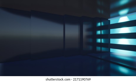 Virtual Studio Background Illustration Set Stock Illustration ...