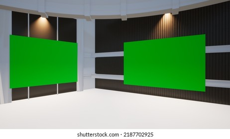 Virtual Studio Background Set Illustration Stock Illustration ...