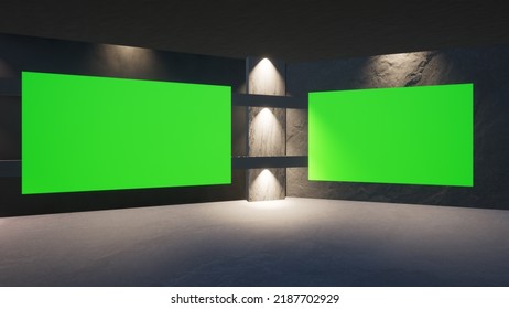 Virtual Studio Background Set Illustration Stock Illustration ...