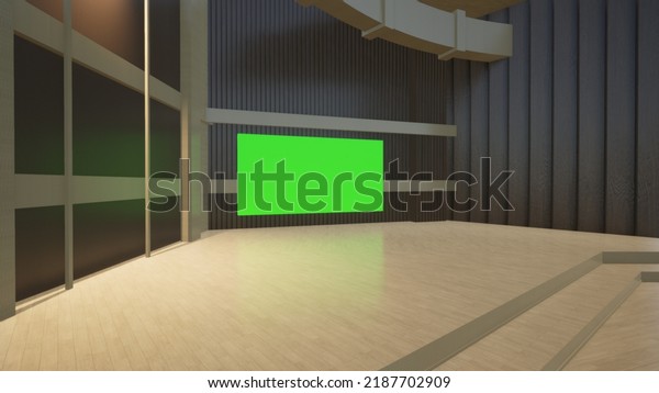 Virtual Studio Background Set Illustration Stock Illustration ...