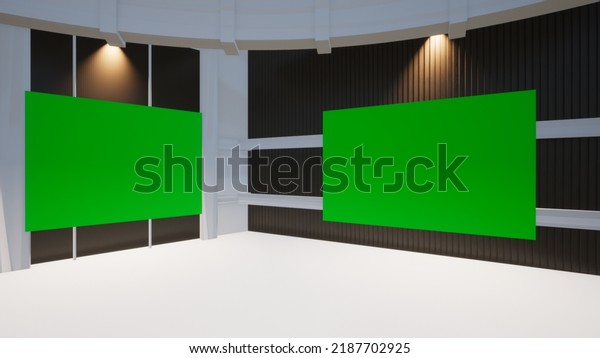 Virtual Studio Background Set Illustration Stock Illustration ...