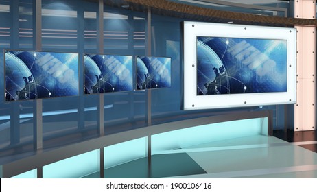 Virtual Studio Green Screen Background 27 Stock Illustration 1900106416 ...