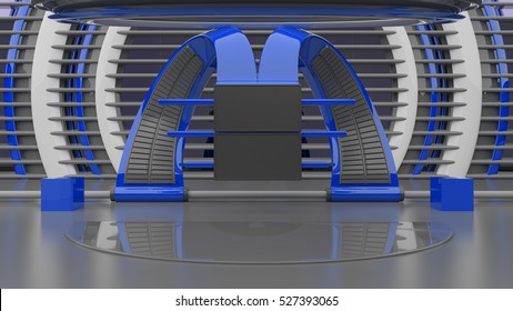 Virtual Studio Set 3d Rendering Stock Illustration 527393065 | Shutterstock