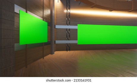 Virtual Studio Set Green Screen Shot Stock Illustration 2133161931 ...