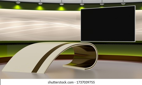 Virtual Tv Studio 3d Rendering 库存插图 1737039755 | Shutterstock