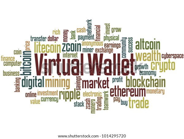 Virtual Wallet Word Cloud Concept On Stock Illustration 1014295720