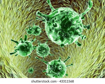 Dna Cell Structure Biology Microscope Virus Stock Illustration ...