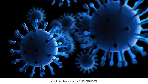 Virus Bacteria Under Electron Microscope Epidemic Stock Illustration ...