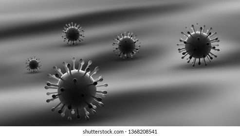 Virus Bacteria Under Electron Microscope Epidemic Stock Illustration ...