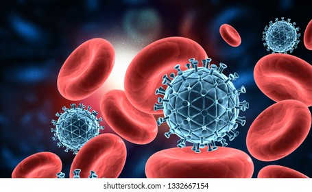 Virus Cell Attacks Immune System Cells Stock Illustration 1332667154 ...