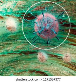 Virus Genetic Code Bacteria Microorganisms Seen Stock Illustration ...