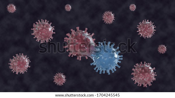 Virus Mutations Process 3d Illustartion New Stock Illustration 1704245545