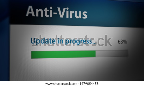 Virus Scan Tool Computer On Screen Stock Illustration 1479054458