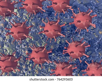 Coronavirus Inside Human Body Flu Outbreak Stock Illustration ...
