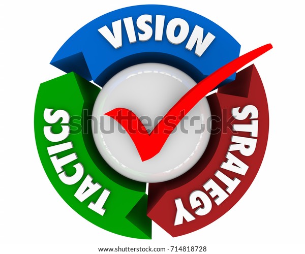 Vision Strategy Tactics Planning Process Arrows Stock Illustration ...