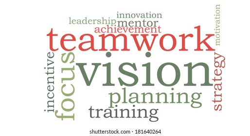 Vision Teamwork Word Cloud Stock Illustration 181640264 | Shutterstock