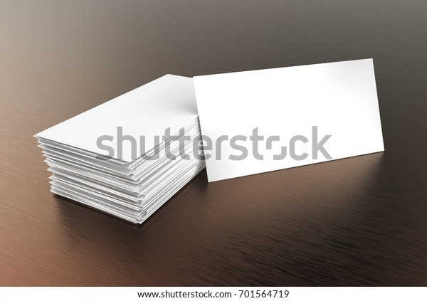 Visiting Card Blank Mockup Template On Stock Illustration 701564719 ...