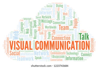 Visual Communication Word Cloud Stock Illustration 1223743684 ...
