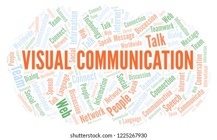 Visual Communication Word Cloud Stock Illustration 1225267930 ...
