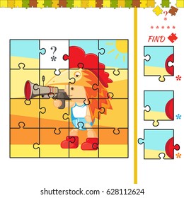Visual Educational Puzzle Learn Activity Task Stock Illustration ...