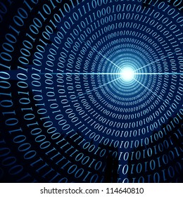 Visual Representation Digital World Bits Bytes Stock Illustration ...