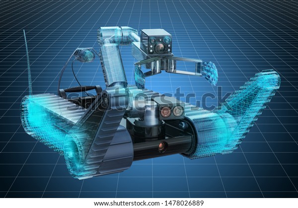 Visualization 3d Cad Model Bomb Disposal Stok İllüstrasyon 1478026889 ...