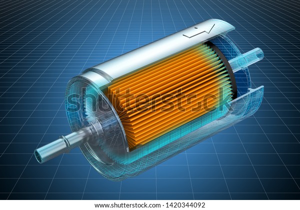 Visualization 3d Cad Model Fuel Filter Stock Illustration 1420344092