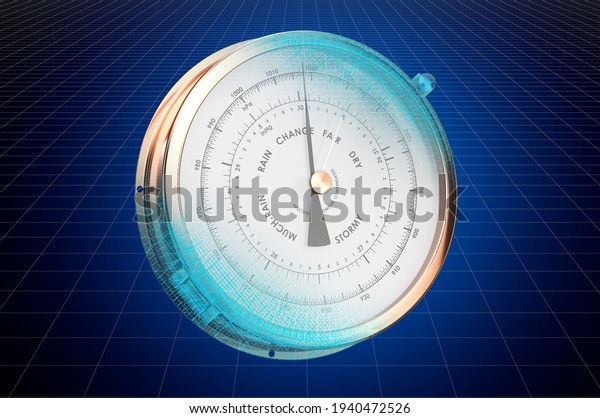 Visualization 3d Cad Model Mechanical Barometer Stock Illustration ...