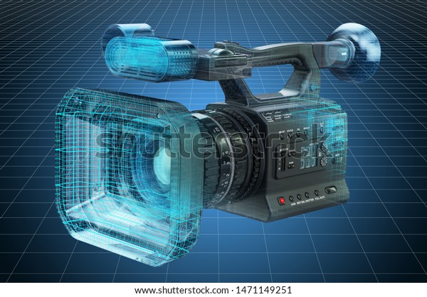 Visualization 3d Cad Model Professional Video Stock Illustration ...