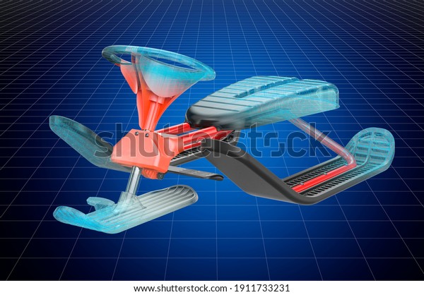 Visualization 3d Cad Model Snow Slider Stock Illustration 1911733231 ...