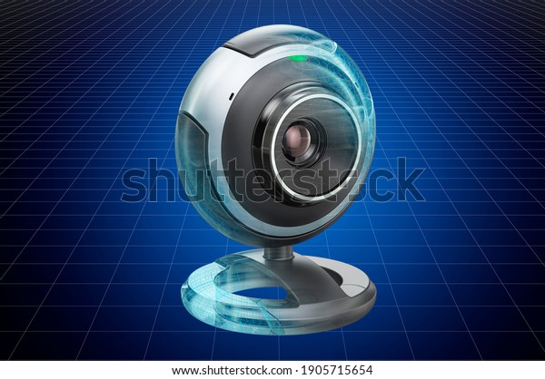 Visualization 3d Cad Model Webcam Blueprint Stock Illustration ...