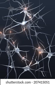 Visualization Microscopic View Neurons Stock Illustration 207415051 ...