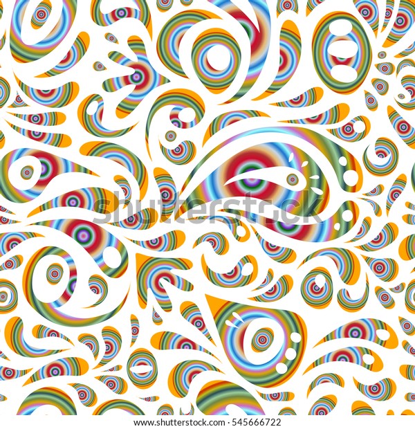 Vivid Repeating Doodles Easy Making Seamless Stock Illustration ...