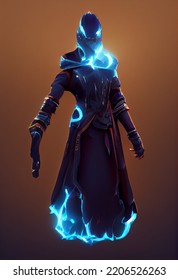Void Wizard Mage Illustration Standing Pose Stock Illustration ...