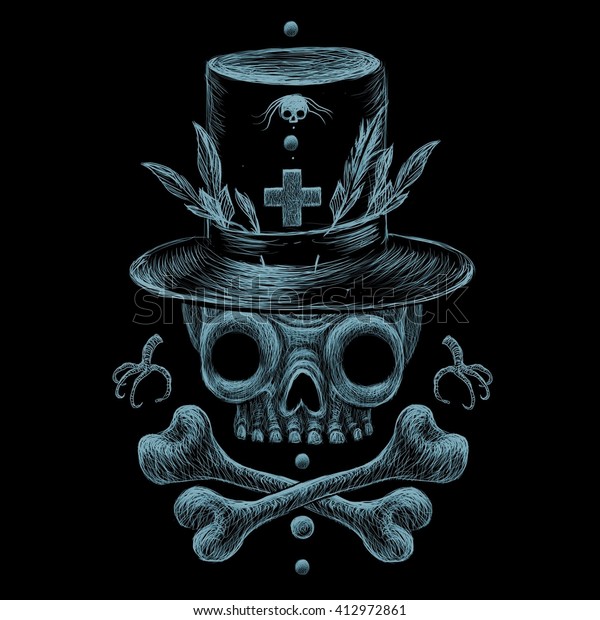 Voodoo Skull Voodoo Symbols: ilustración de stock 412972861 | Shutterstock