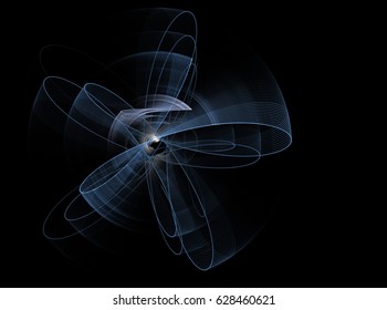 Vortex Rotation Pattern On Black Background Stock Illustration ...