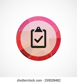 Vote Circle Pink Triangle Background Icon Stock Illustration 250028482 ...