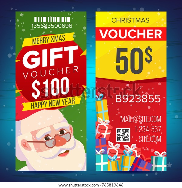 Voucher Coupon Template Vertical Leaflet Offer Stock Illustration ...