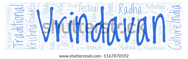 Vrindavan Banner Form Word Cloud Stock Illustration 1167870592 ...