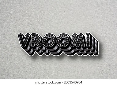 Vroom Comic Speech 3d Text Style Stock Illustration 2003540984 ...