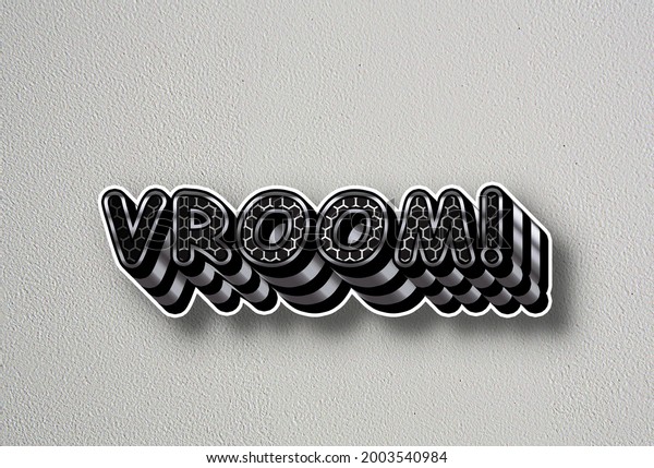 Vroom Comic Speech 3d Text Style Stock Illustration 2003540984 ...