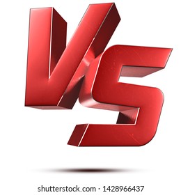Vs 3d Rendering On White Backgroundwith Stock Illustration 1428966437 ...