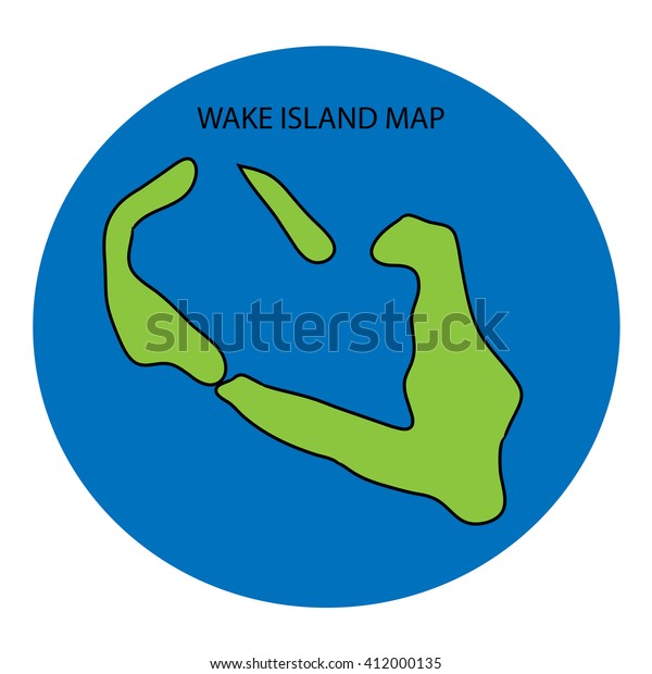 Wake Island Map Stock Illustration 412000135