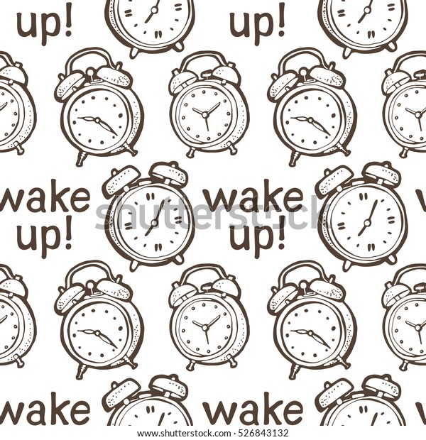 Wake Pattern Seamless Background Hand Drawn Stock Illustration ...