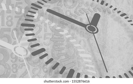 Wall Background Round Wall Clocks Stock Illustration 1552876616 ...