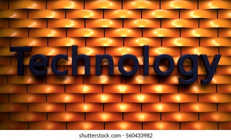 Wall Rounded Plates Word Technology 3d Stock Illustration 560433982 ...
