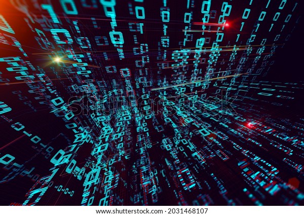 Wallpaper Binary Code Binary Language Concept Stock Illustration 2031468107