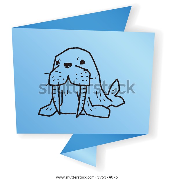 Walrus Doodle Stock Illustration 395374075 | Shutterstock